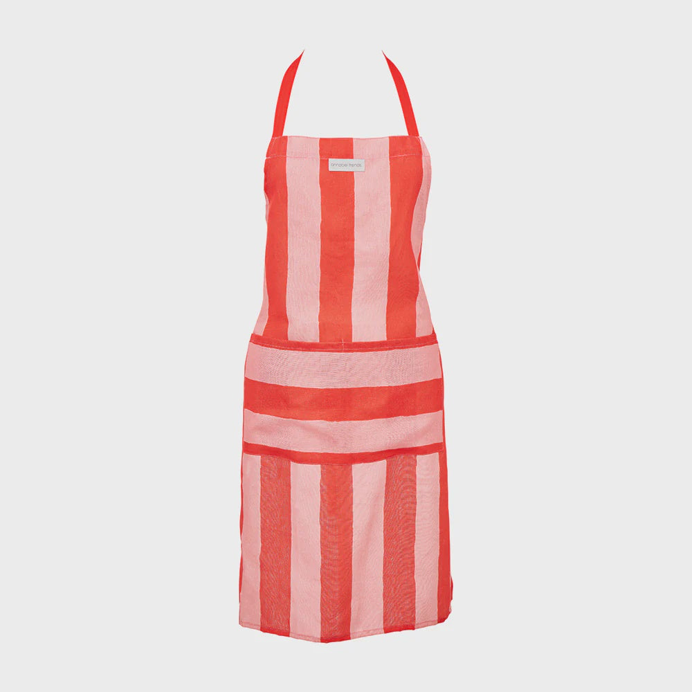 Red & Pink Linen Apron – Lilly Cooper