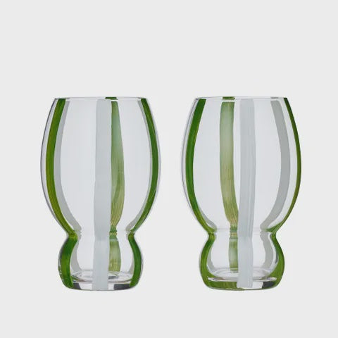Kimi Wine Glass Green/White – Lilly Cooper
