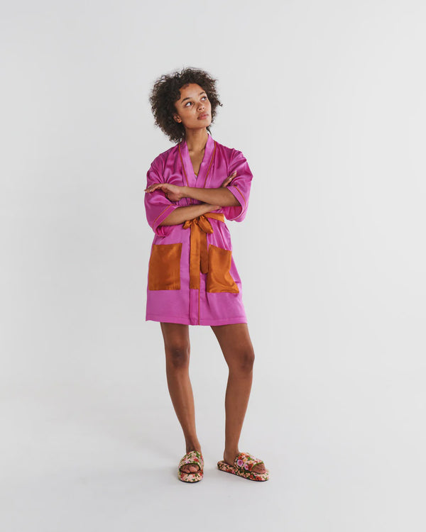Flirty Satin Robe - Lilly Cooper