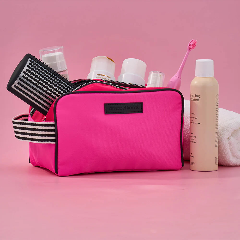 AT HYPE - DOUBLE ZIP TOILETRY BAG PINK – Lilly Cooper